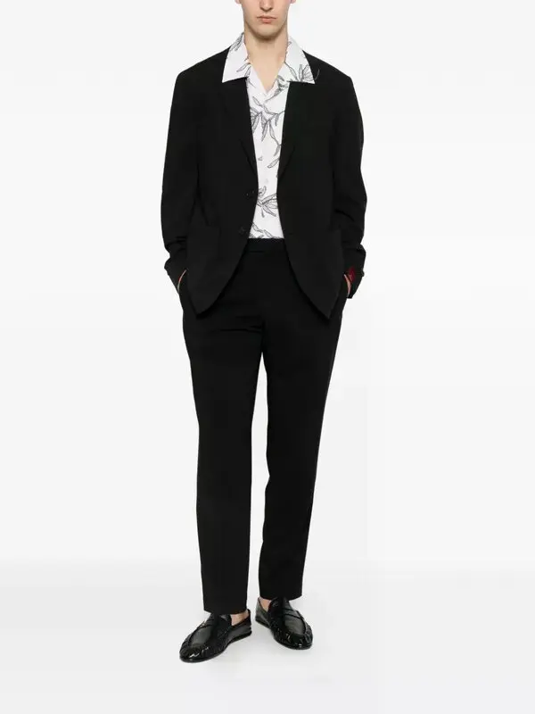 SANTANIELLO Logo-plaque Single-breasted Suit - Black