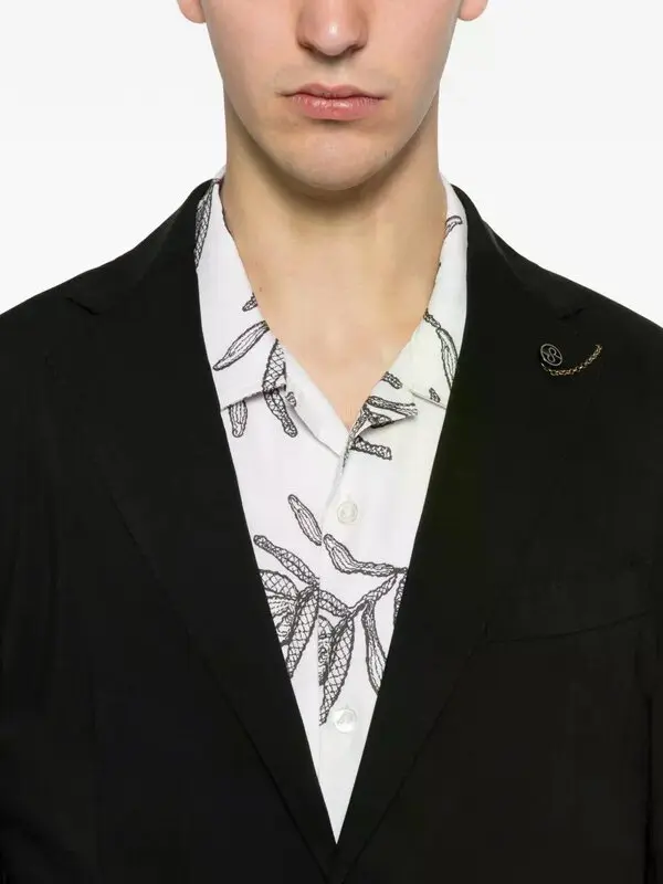 SANTANIELLO Logo-plaque Single-breasted Suit - Black
