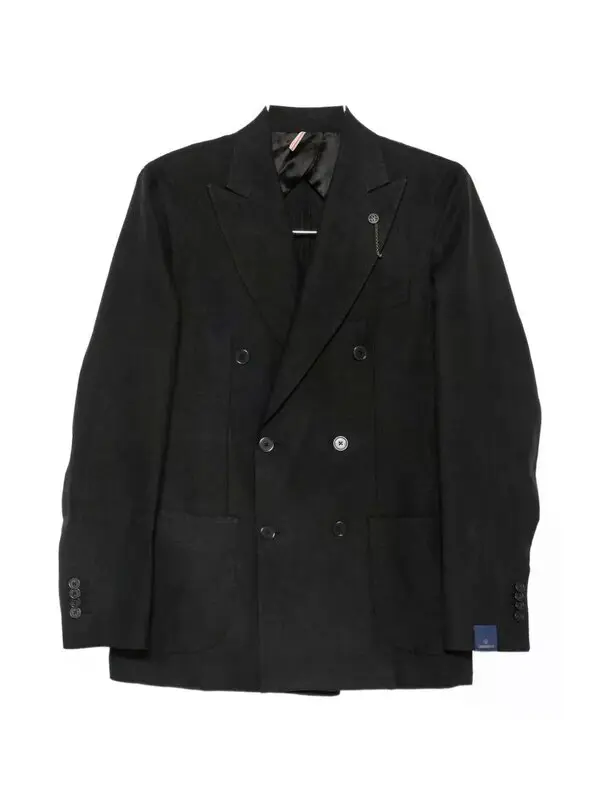 SANTANIELLO Double-breasted Peak-lapel Suit