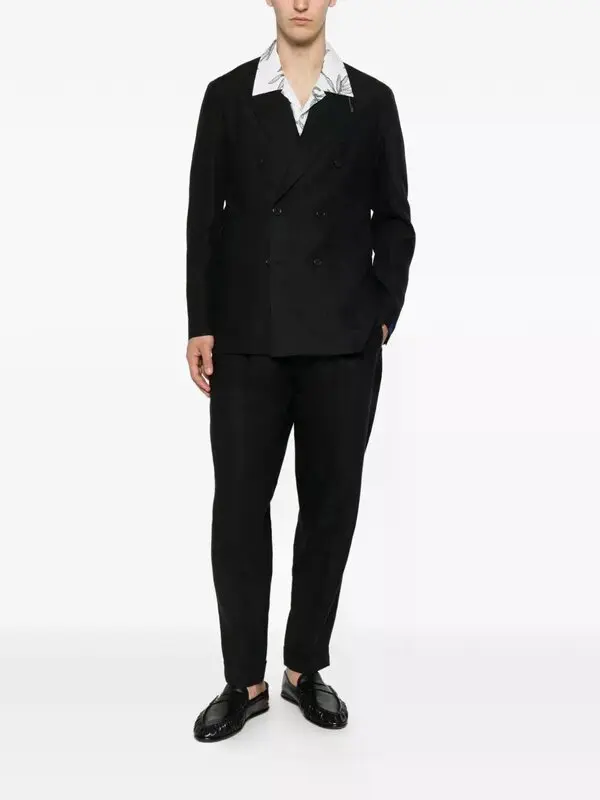SANTANIELLO Double-breasted Peak-lapel Suit