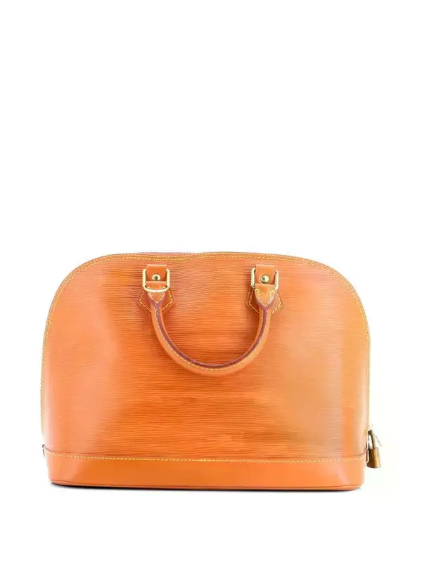 LOUIS VUITTON Vintage Alma Handbag Epi Leather Pm Satchel - Brown