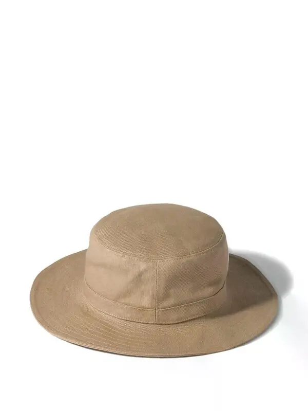 Miu Miu Textured Drill Bucket Hat With Embroidered Logo