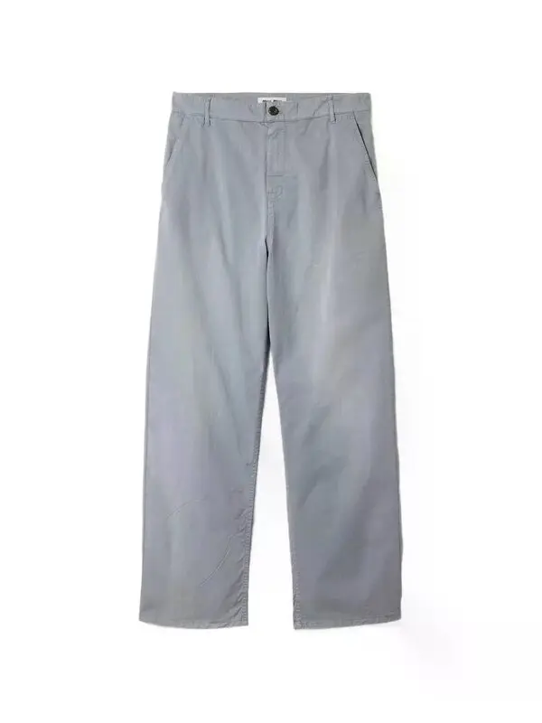 Miu Miu Garment-dyed Twill Pants - Grey