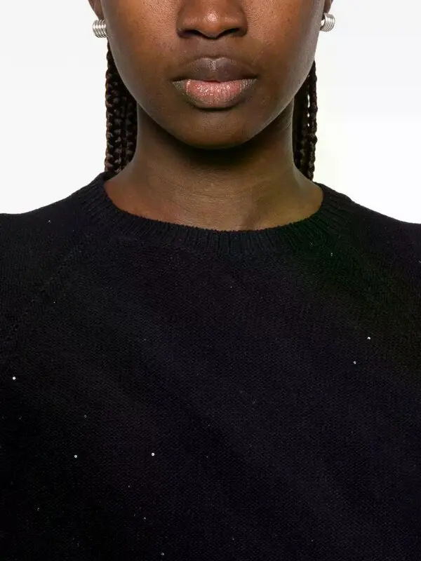 Fabiana Filippi Sequin Embellished Crew Neck Sweater