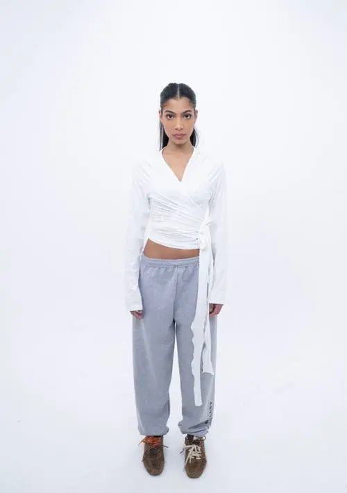 THE BALLET Cotton Ballet Wrap Top