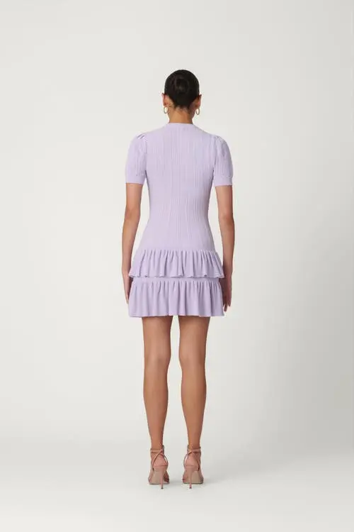 Shoshanna Pointelle Knit Mini Dress