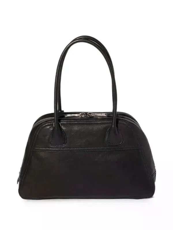 Miu Miu Vivant Logo-embossed Leather Tote Bag - Black
