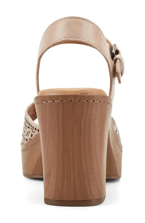 Earth Quinty Ankle Strap Platform Sandal - Light Natural
