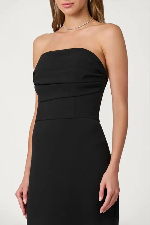 Shoshanna Strapless Stretch Crepe Stephanie Gown