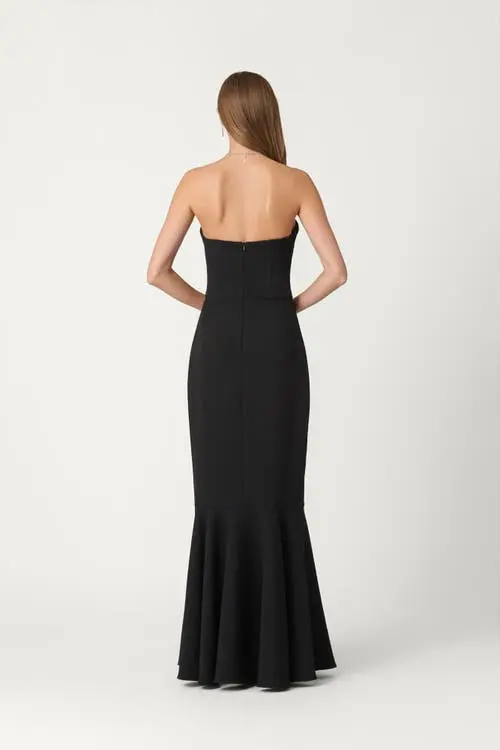 Shoshanna Strapless Stretch Crepe Stephanie Gown