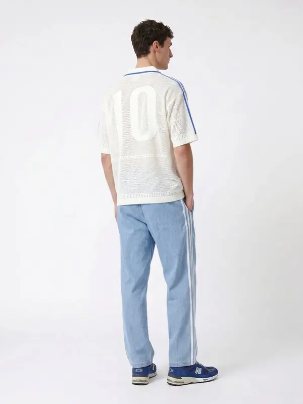 Adidas Straight Leg Jeans With Iconic Stripes
