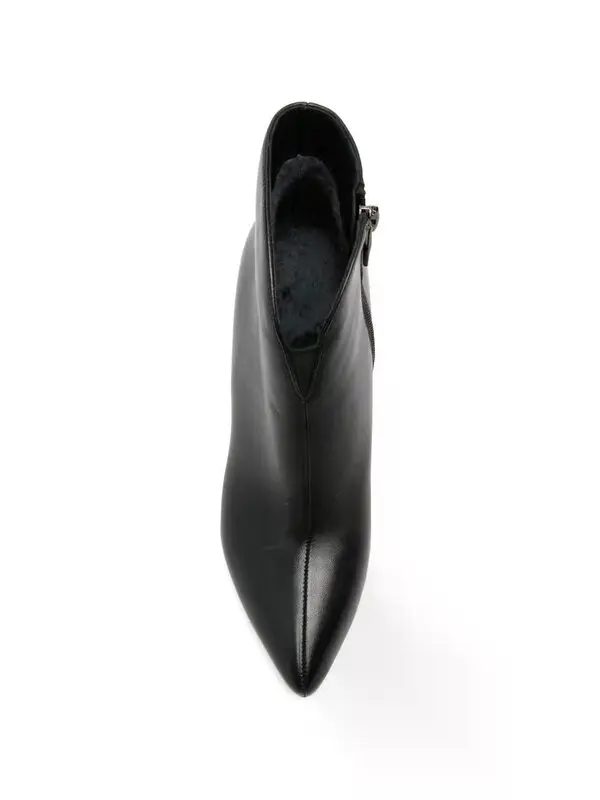 ADRIANNA FERETTI Pointed Toe Zip Up Ankle Boots