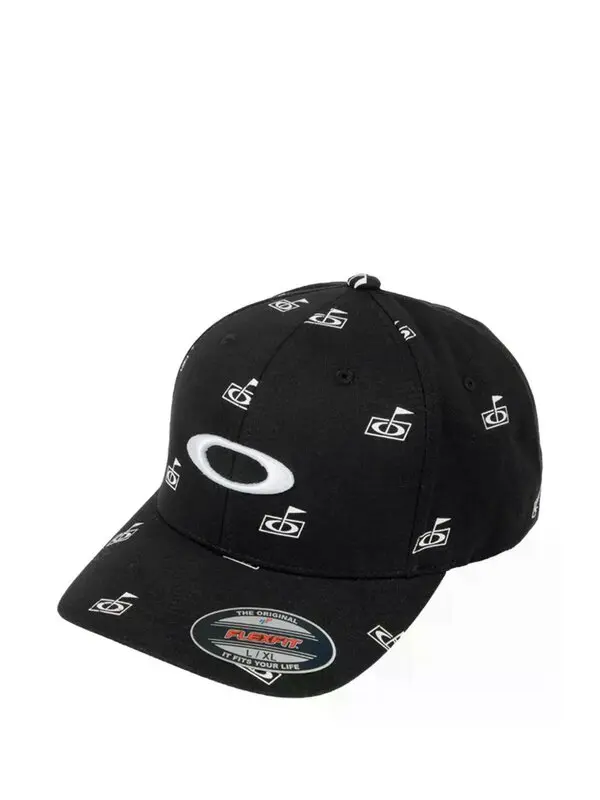 Oakley Flag Print Logo Embroidered Cap - Black