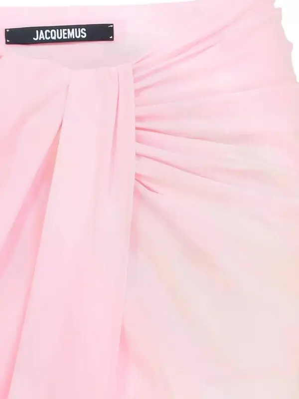Jacquemus The Paréo Draped Midi Skirt - Pink