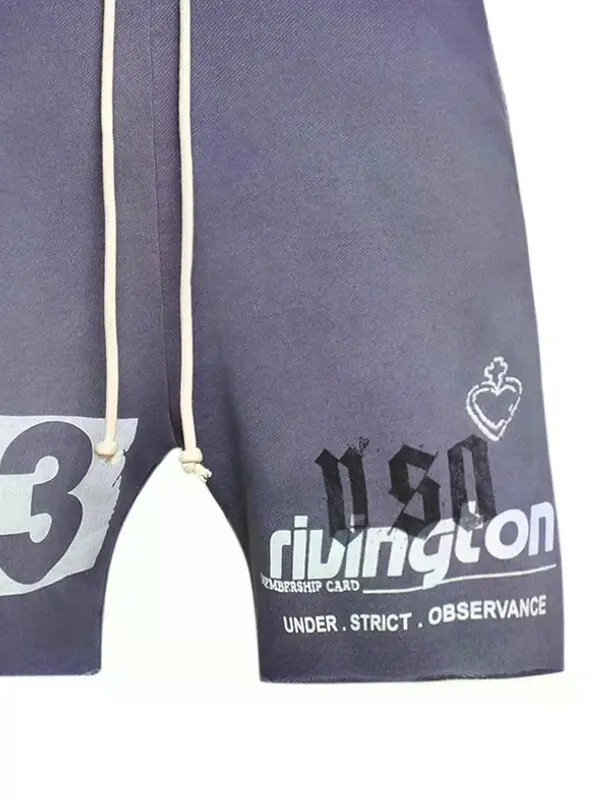 RRR123 Rivington Roi Rebis Graphic Print Drawstring Shorts