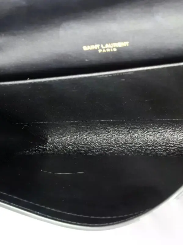 Saint Laurent Uptown Chain Wallet Leather Crossbody Bag - Black