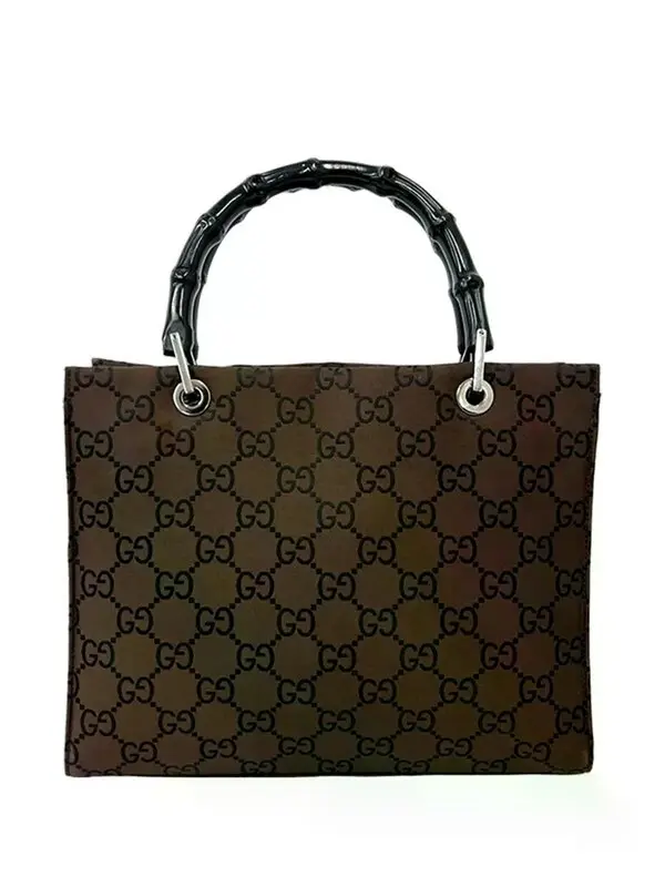 Gucci Gg Nylon Bamboo Satchel