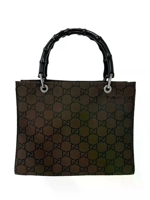 Gucci Gg Nylon Bamboo Satchel