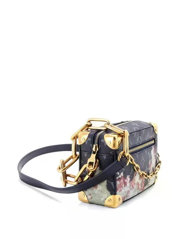 LOUIS VUITTON Soft Trunk Bag Monogram Bleach Canvas Mini Crossbody Bag - Blue