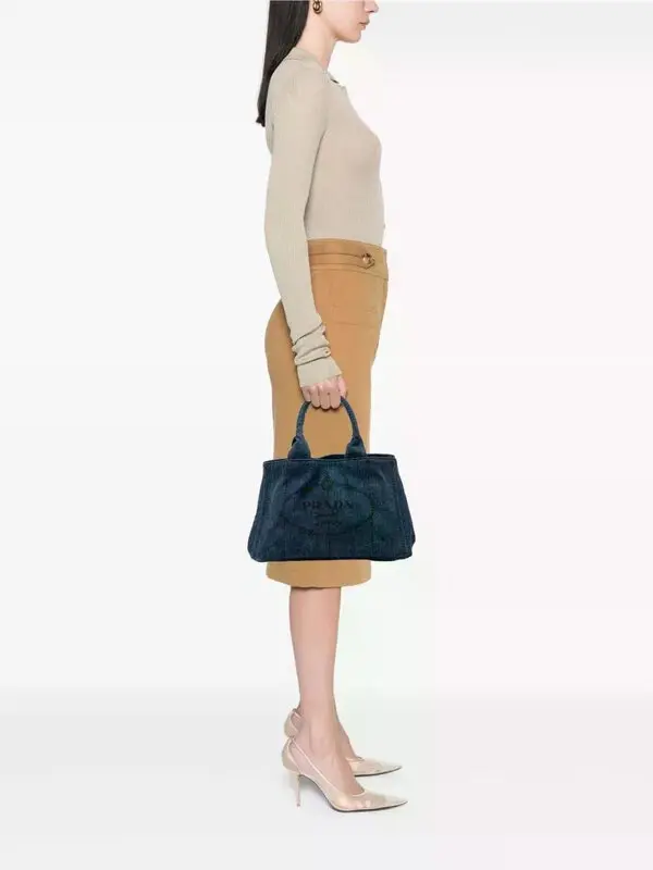 Prada Denim Satchel - Blue