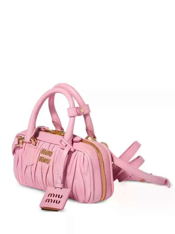 Miu Miu Arcadie Matelassé Nappa Leather Mini-bag - Pink