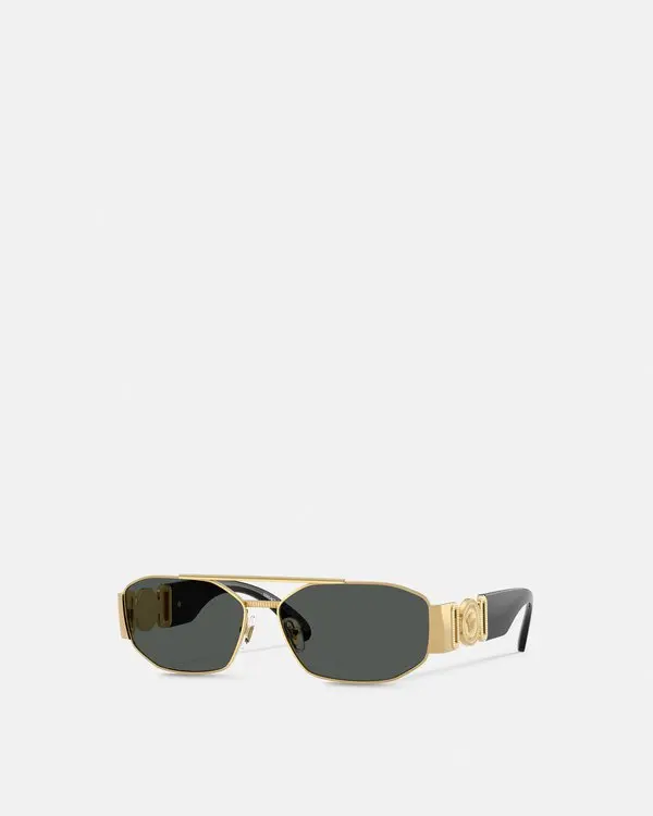 Versace Medusa Biggie Sunglasses - Black+gold