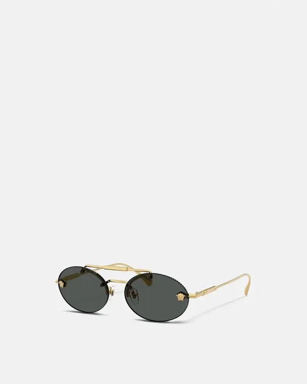 Versace Medusa Light Sunglasses - Black+gold