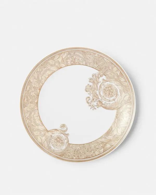 Versace Barocco Beige Plate 27 Cm - Print