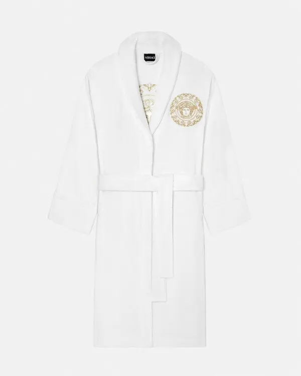 Versace Medusa Gala Bathrobe - White
