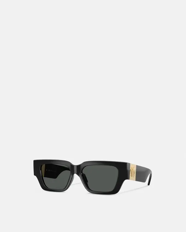 Versace Medusa Plaque Sunglasses - Black