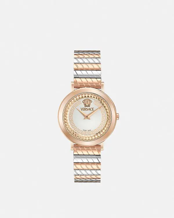 Versace Delphinus Watch - Gold+silver