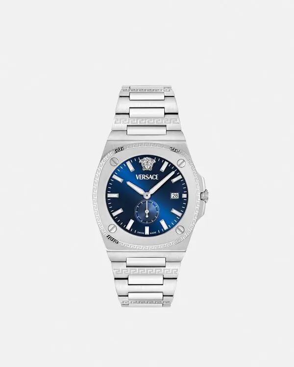 Versace Tolomeo Stainless Steel Watch - Blue+silver