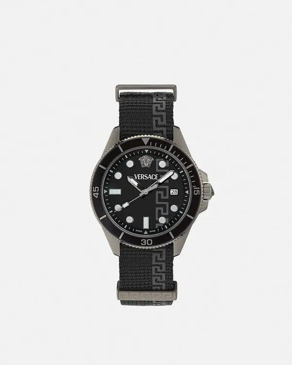 Versace Greca Force Watch - Black