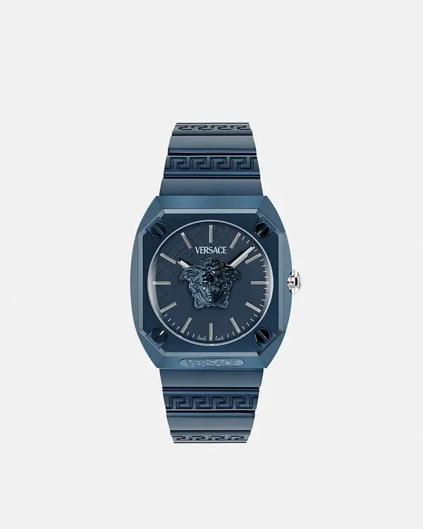 Versace Medusa Antares Stainless Steel Bracelet Watch - Blue