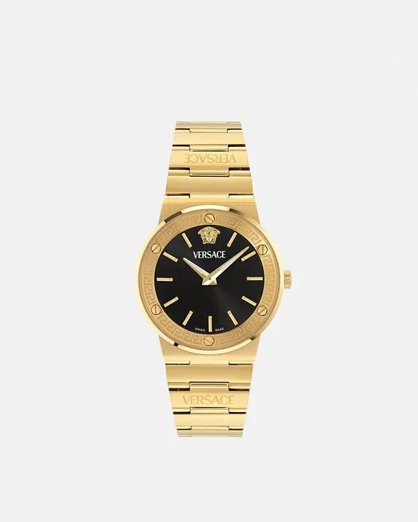 Versace Greca Logo Aero Watch - Gold