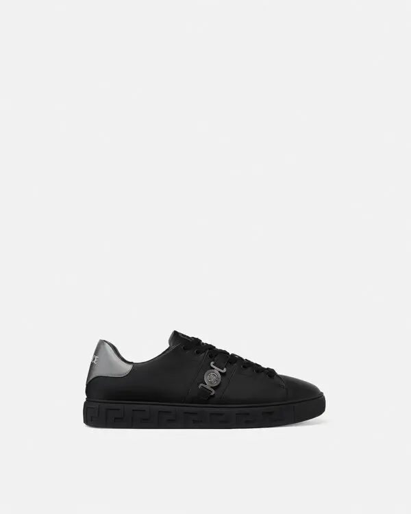 Versace Greca Low-top Sneakers - Black