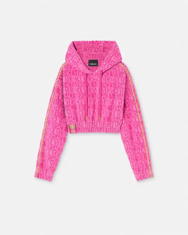 Versace I ♡ Baroque Crop Hoodie