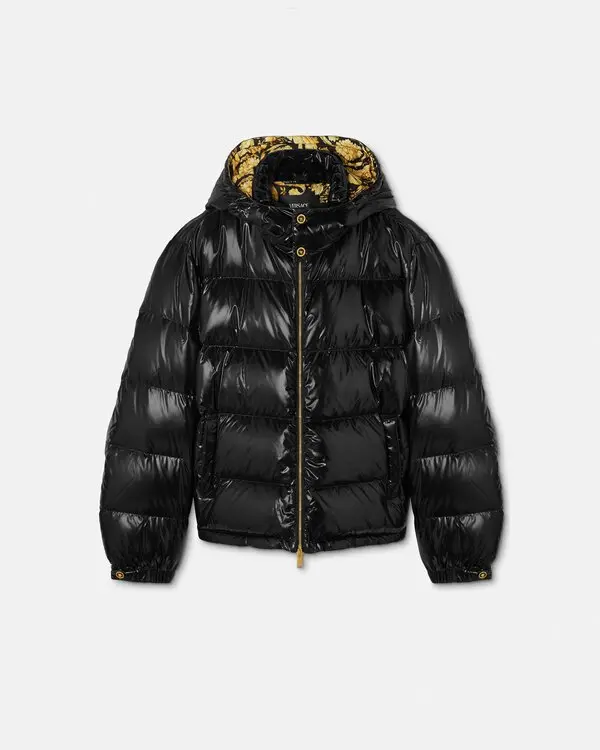 Versace Padded Jacket With Barocco Lining