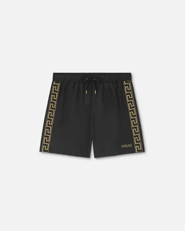Versace Jacquard Swim Boardshorts - Black