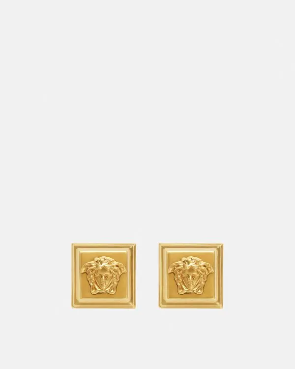 Versace Medusa Stud Earrings - Light Gold