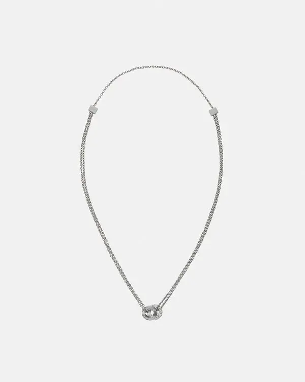 Versace Greca Necklace - Silver