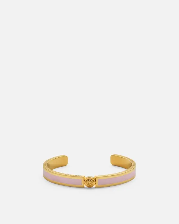Versace Icon Cuff Bracelet With Medusa Emblem - Pink+gold