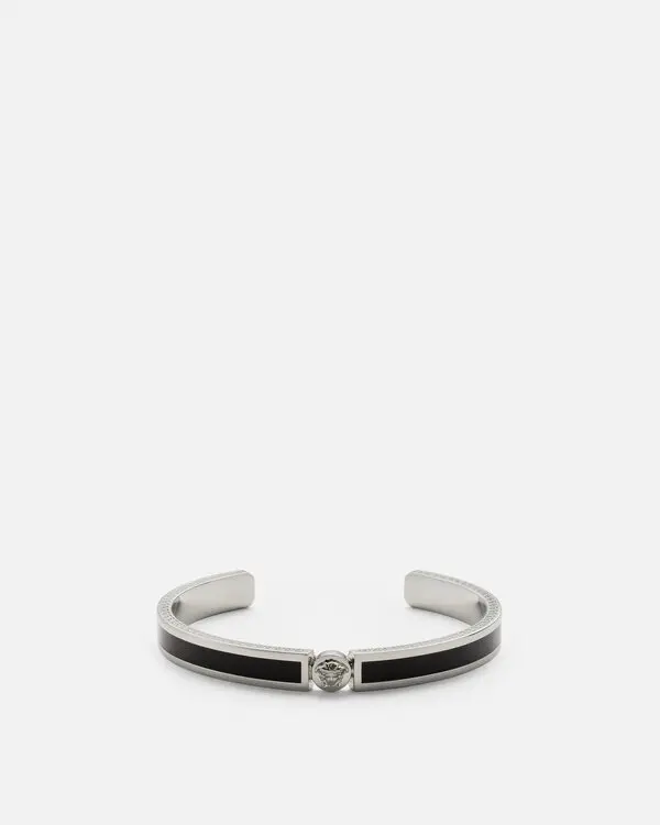 Versace Icon Cuff Bracelet With Medusa Emblem - Silver