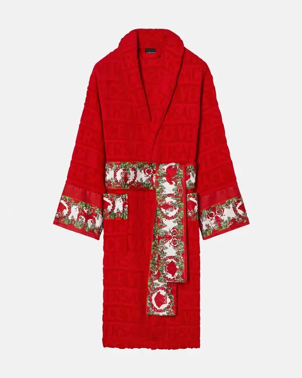 Versace I ♡ Baroque Bathrobe - Red