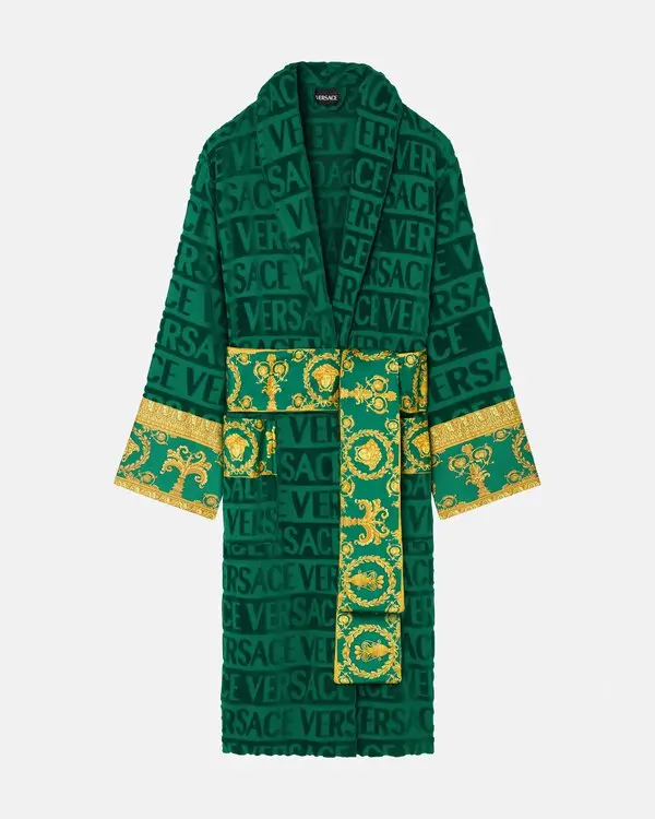 Versace I ♡ Baroque Bathrobe - Green