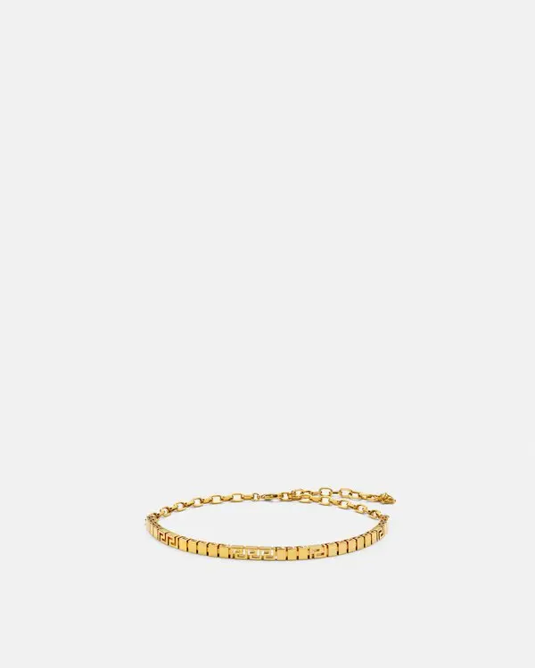 Versace Greca Rigid Choker - Light Gold