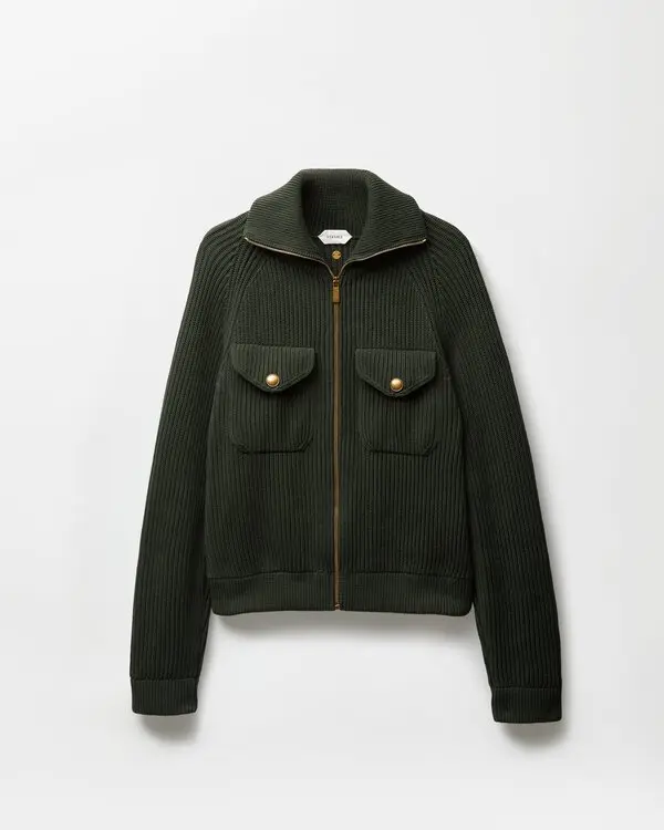 Versace Wool Knit Zip Sweater