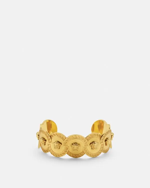 Versace Medusa & Greca Cuff Bracelet - Tribute Gold