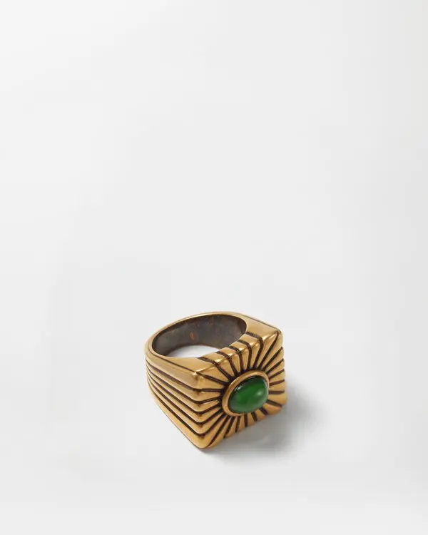 Versace Circe Ring - Gold+green