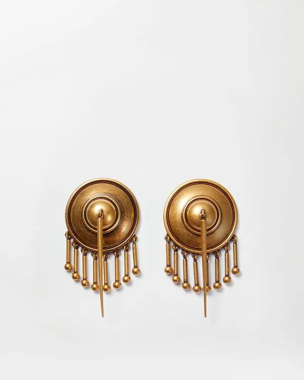 Versace Scudo Drop Earrings - Gold